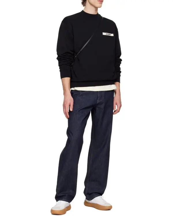 Jacquemus Logo Patch Crewneck Sweatshirt - Black