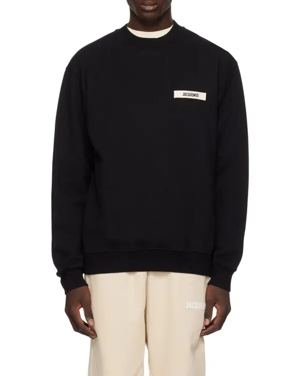 Jacquemus Logo Patch Crewneck Sweatshirt - Black