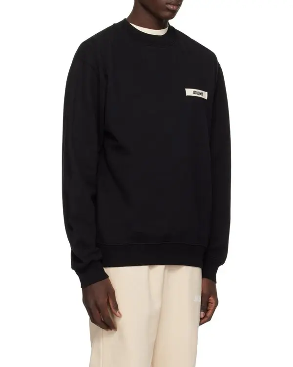 Jacquemus Logo Patch Crewneck Sweatshirt - Black