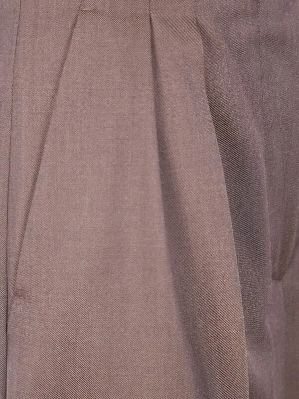 Max Mara Pleated High-waisted Wide-leg Trousers - Gray