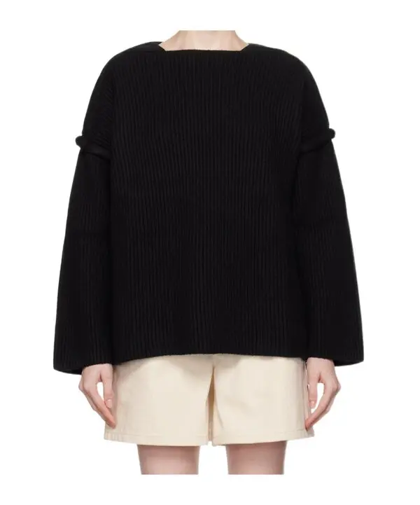 JIL SANDER Drop Shoulder Crew Neck Jumper