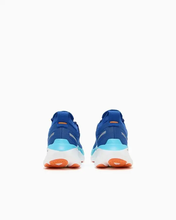 EA7 Logo Printed Lace-up Sneakers - Blue
