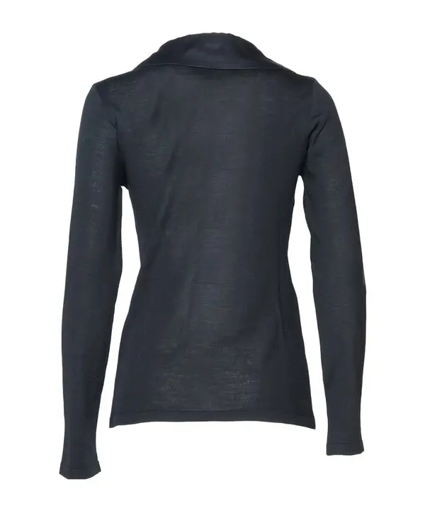 Alberta Ferretti V-neck Long-sleeved Blouse With Ruffled Edge