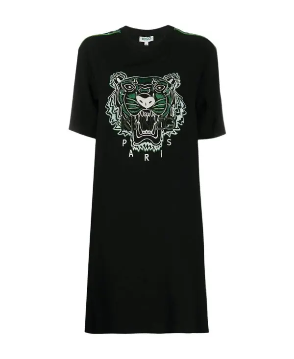 Kenzo Tiger Embroidered T-shirt Dress