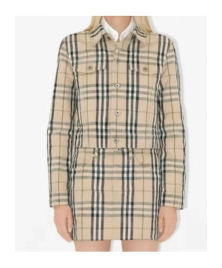 Burberry Checked Long-sleeve Jacket