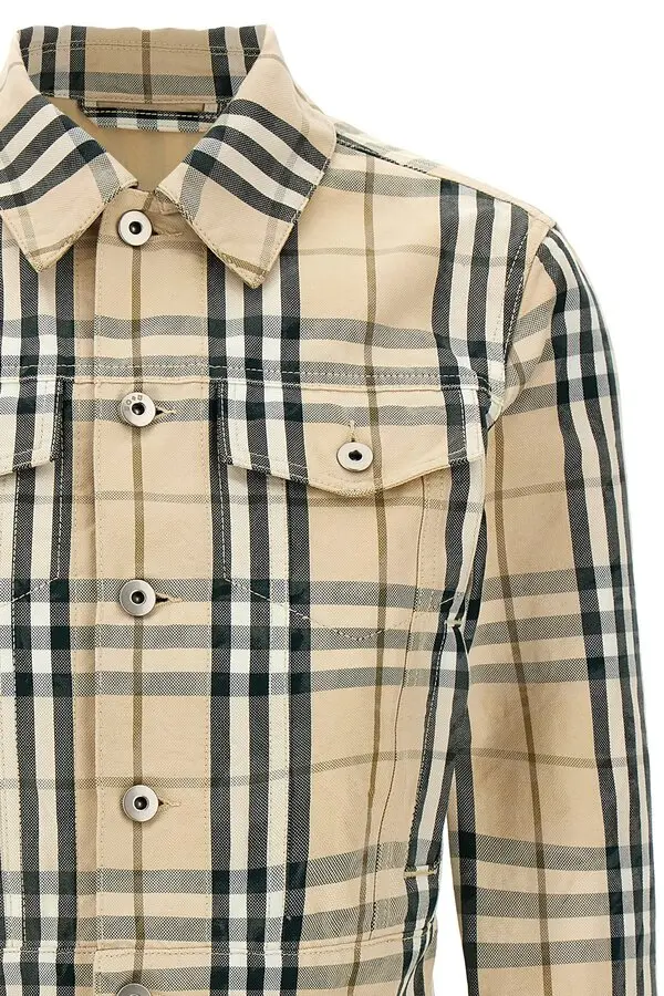 Burberry Checked Long-sleeve Jacket - Grain