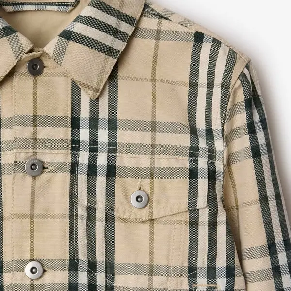 Burberry Checked Long-sleeve Jacket - Grain