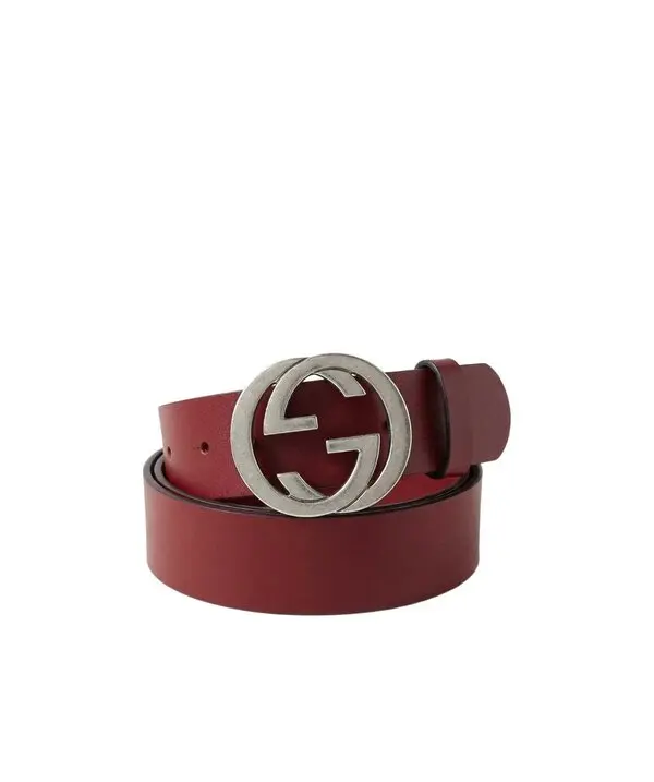 Gucci Gg Buckle Belt - Red