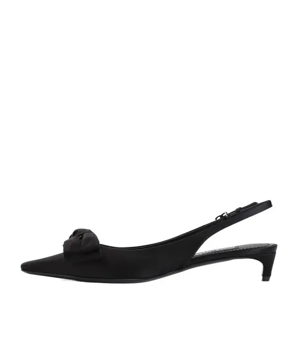 Dolce & Gabbana Bow Detailed Slingback Pumps - Black