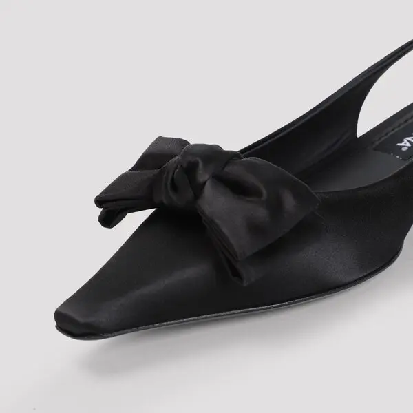 Dolce & Gabbana Bow Detailed Slingback Pumps - Black
