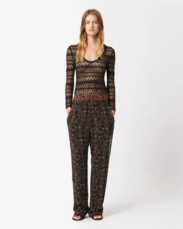 Isabel Marant Étoile Ozio Printed Silk Pants