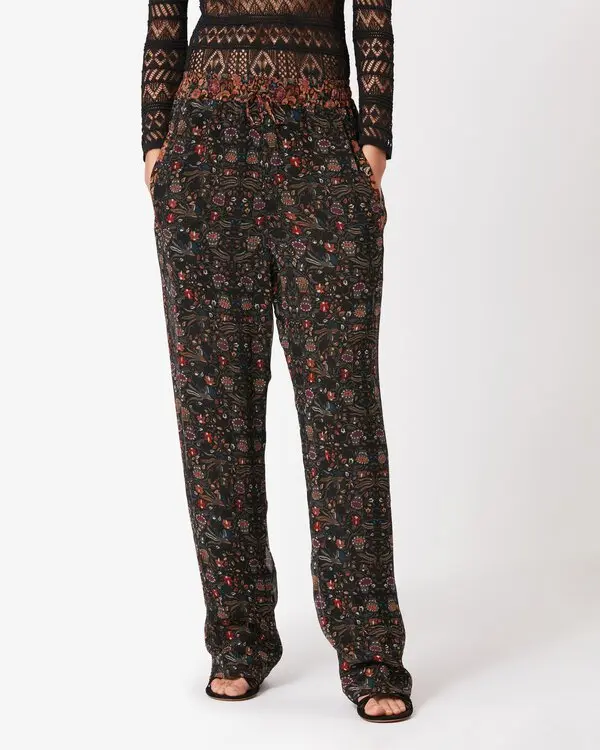 Isabel Marant Étoile Ozio Printed Silk Pants