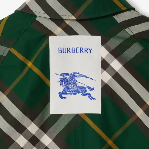 Burberry Reversible Checked Buttoned Car Coat - Green