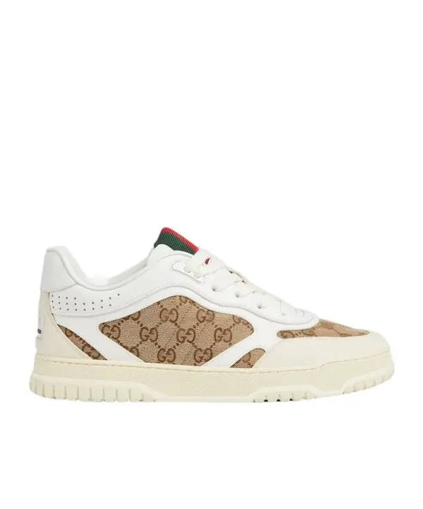 Gucci Re-web Laced Sneakers - Nude