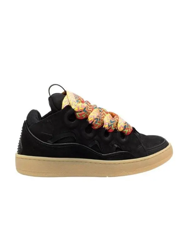 LANVIN Curb Lace-up Sneakers - Black