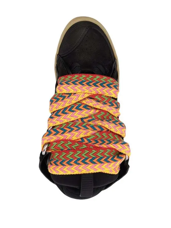 LANVIN Curb Lace-up Sneakers - Black