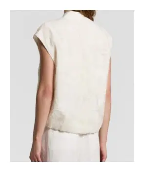 Peserico Front Zip Gilet With Ribbed Neckline