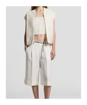 Peserico Front Zip Gilet With Ribbed Neckline