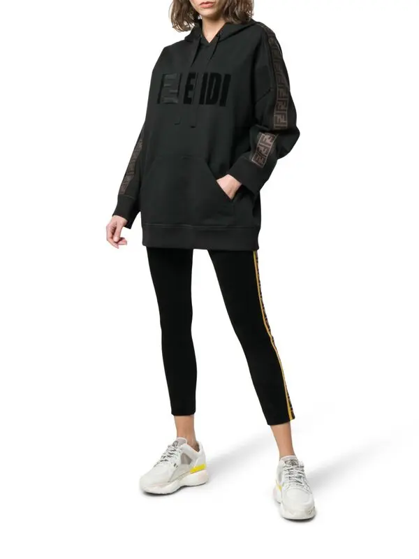 Fendi Embossed Logo Hooded Sweater