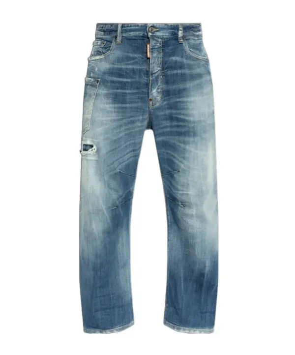 Dsquared2 Distressed Washed Denim Jeans
