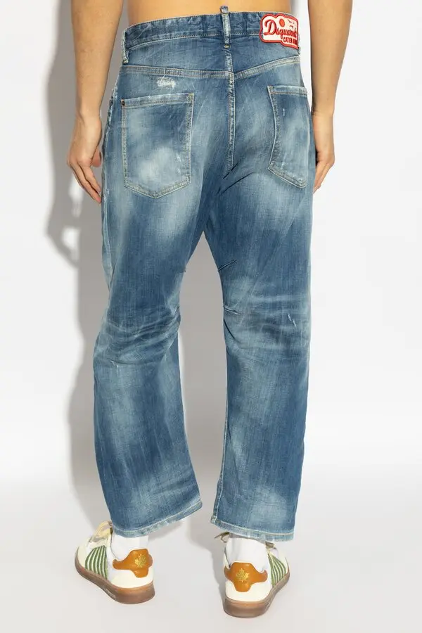 Dsquared2 Distressed Washed Denim Jeans