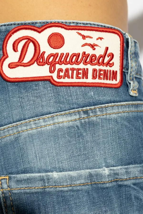 Dsquared2 Distressed Washed Denim Jeans