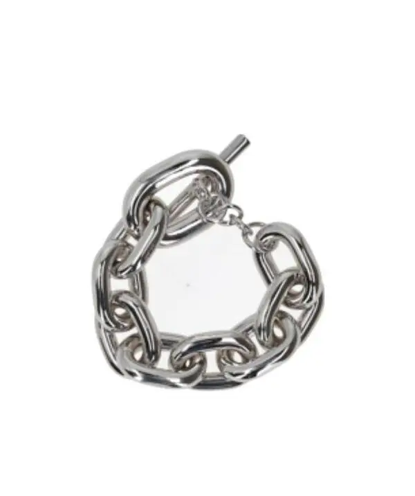 Rabanne Silver Chain Link Bracelet - Gray