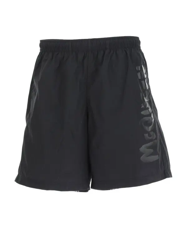 Alexander McQueen Graffiti Logo Swim Shorts - Black
