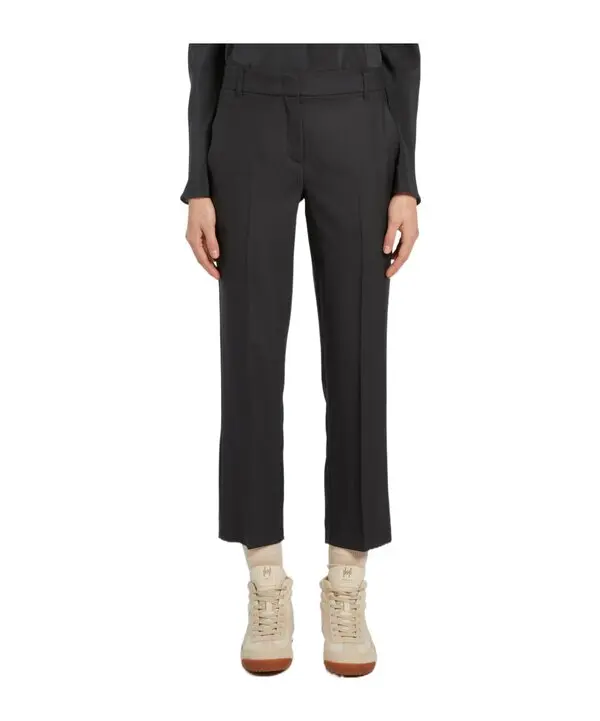 Marella Belt Loop Tailored Trousers - Black