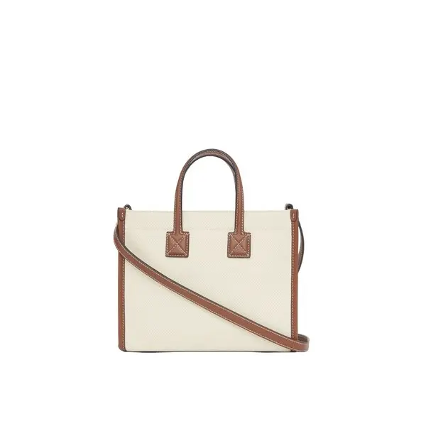 Burberry Logo Printed Mini Freya Tote Bag - Nude