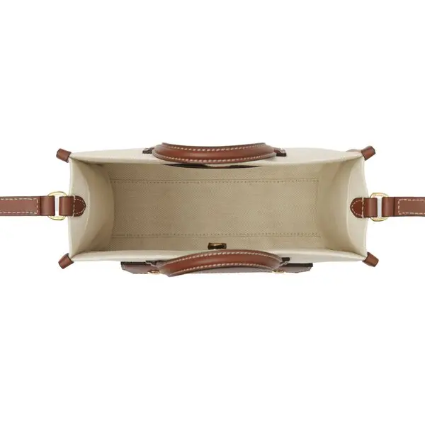 Burberry Logo Printed Mini Freya Tote Bag - Nude