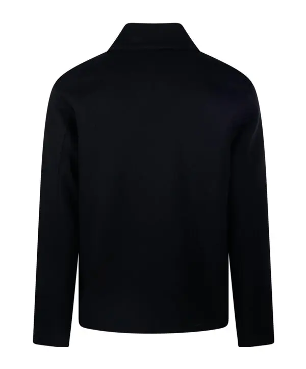 Loewe Workwear Jacket With Leather Logo Patch - Black