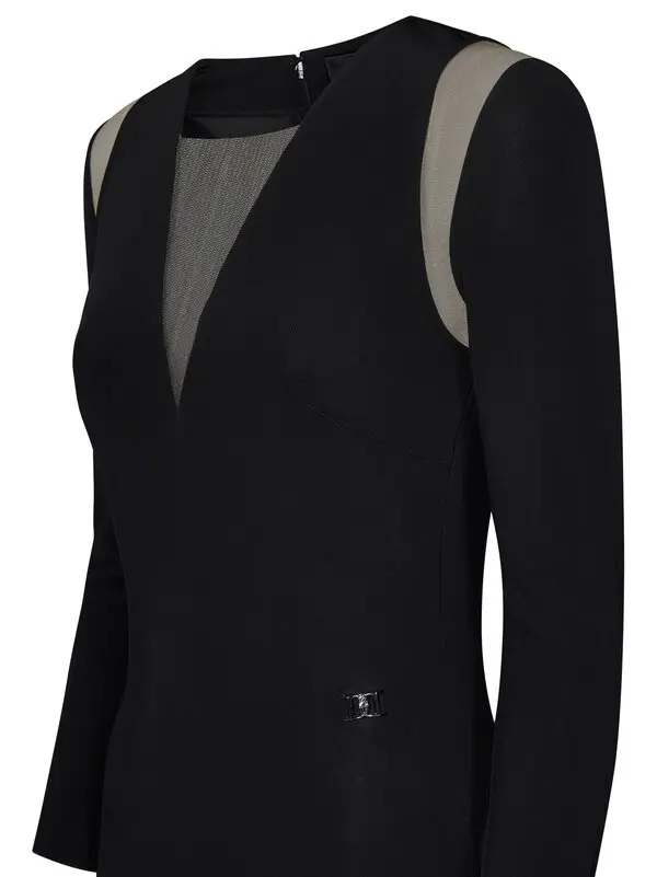 Dsquared2 V-neck Jersey Dress With Logo Detail