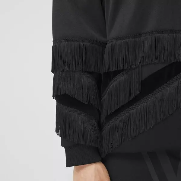 Burberry Panelled Fringed Hoodie