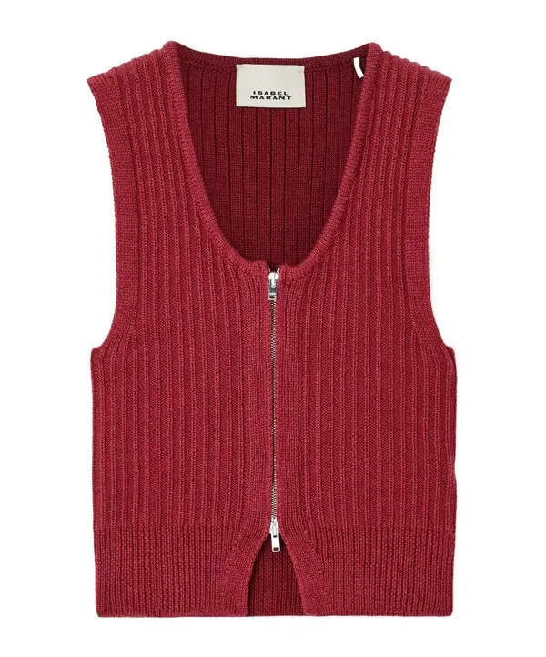 Isabel Marant Étoile Devima Wool Rib Knit Vest
