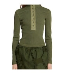 Gucci Rib Long-sleeve T-shirt With Standing Collar