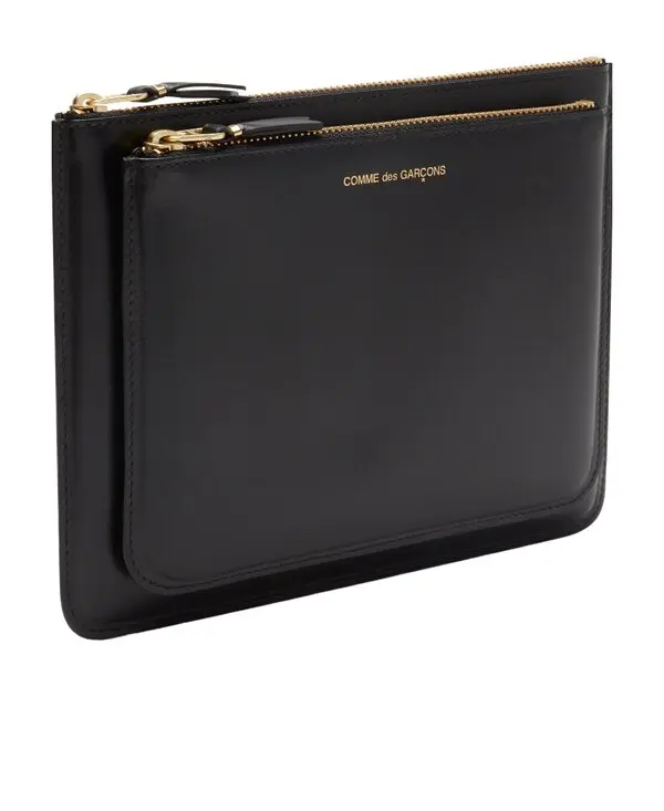 Comme Des Garçons Zip-up Leather Wallet