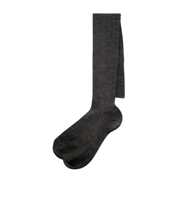 Brunello Cucinelli Over-the-knee Ribbed Knit Socks - Grey