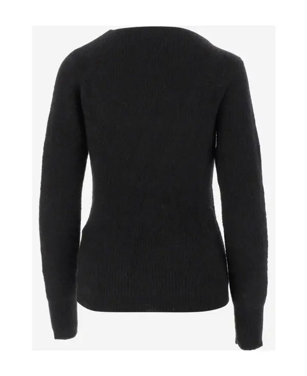 Jacquemus Cut Out Detailed Knitted T-shirt - Black