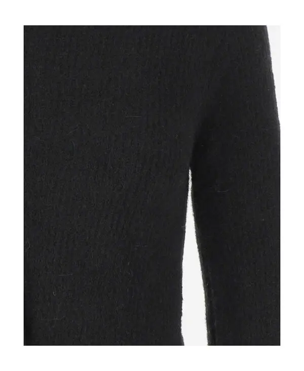 Jacquemus Cut Out Detailed Knitted T-shirt - Black