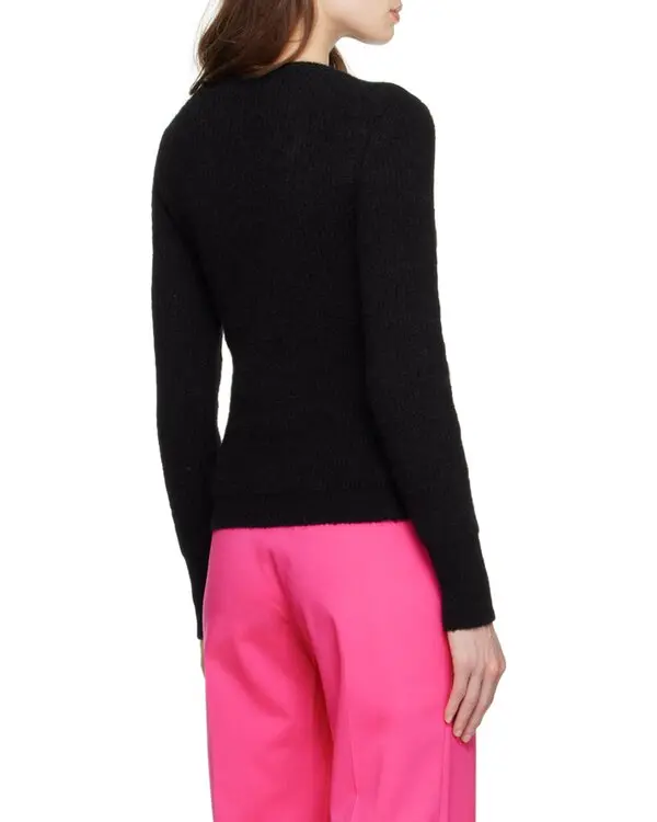 Jacquemus Cut Out Detailed Knitted T-shirt - Black