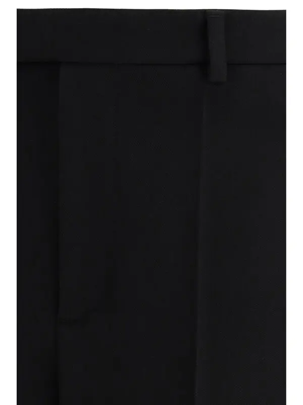 Valentino Garavani Logo Plaque Straight Leg Pants - Black