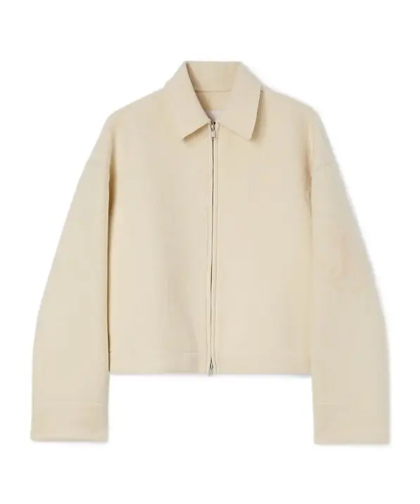 JIL SANDER Zip-up Straight Hem Jacket - Pearly