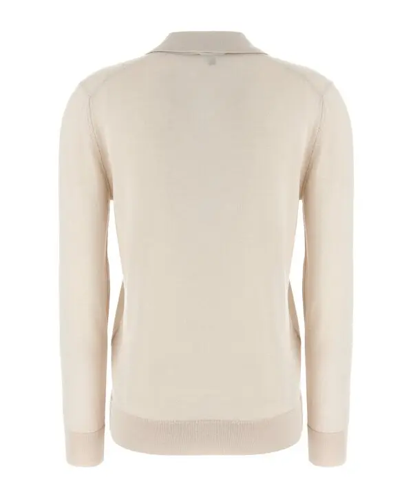Brioni V-neck Knitted Top - Beige