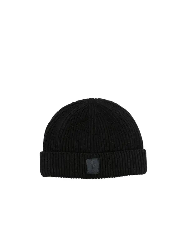 Neil Barrett Logo-appliqué Beanie - Black