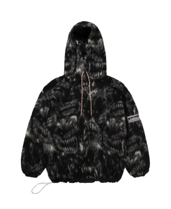 Aries Logo-patch Drawstring Hoodie - Black