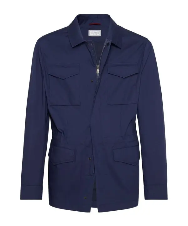 Brunello Cucinelli Drawstring Waist Lightweight Shirt Jacket