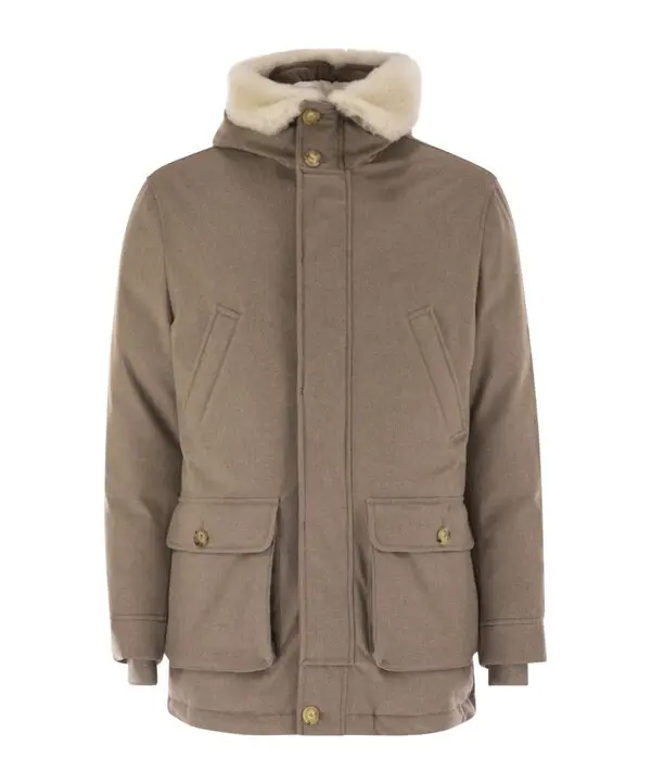Brunello Cucinelli Fur Collar Down Parka