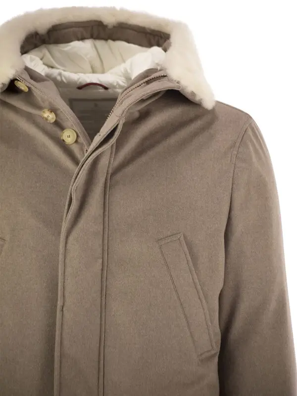 Brunello Cucinelli Fur Collar Down Parka