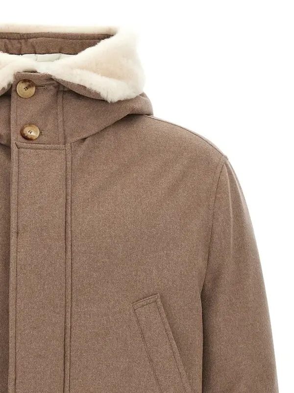 Brunello Cucinelli Fur Collar Down Parka